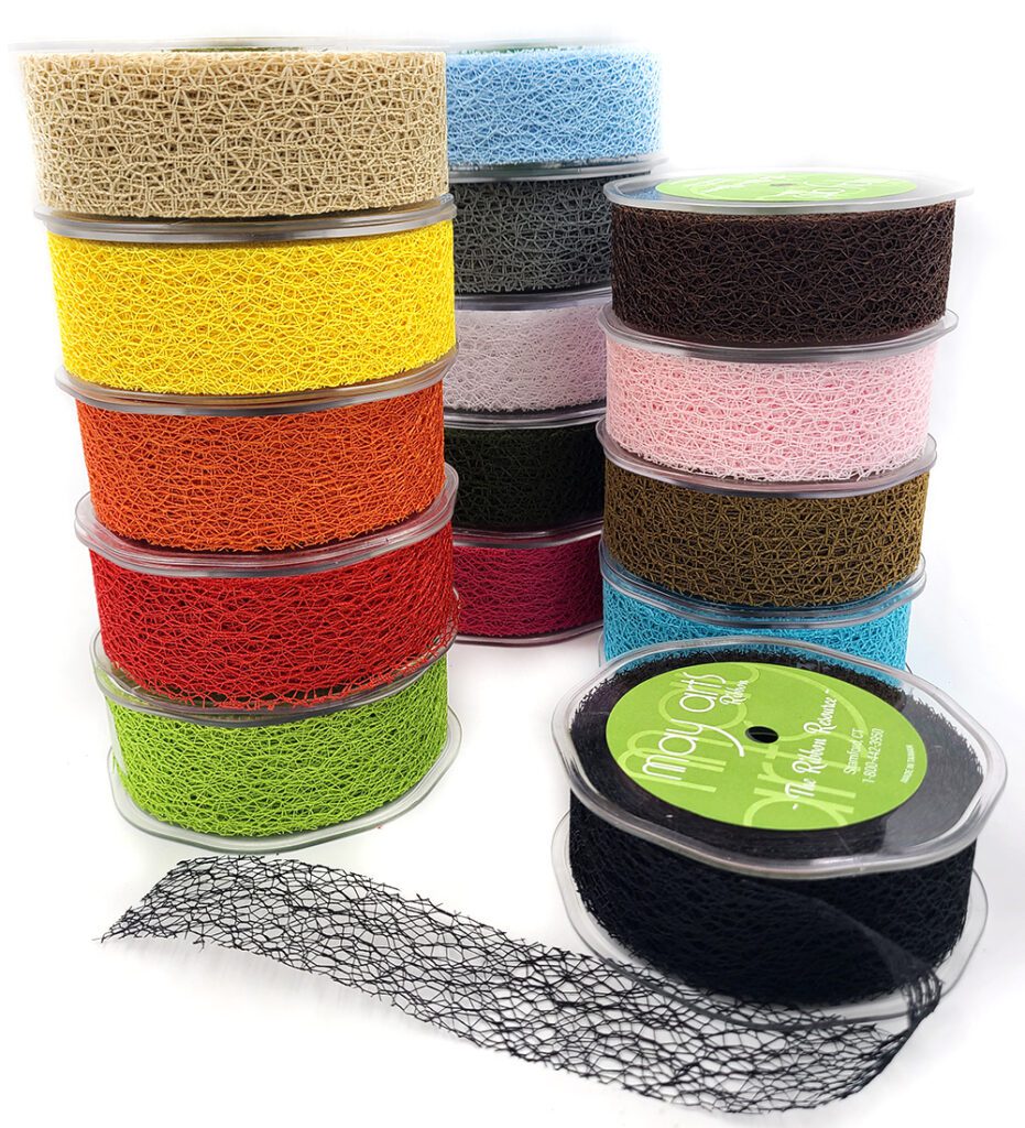 1.5 Inch Net Web Ribbon with Cut Edge