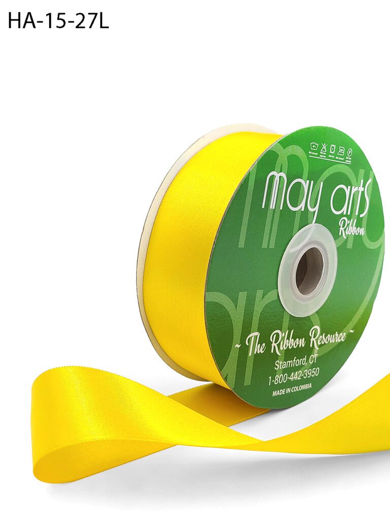 ~1.5 Inch(36MM) Luster Double Faced Satin Ribbon with Woven Edge