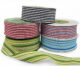 1.5 Inch Grosgrain Multi-Color Striped Ribbon with Woven Edge