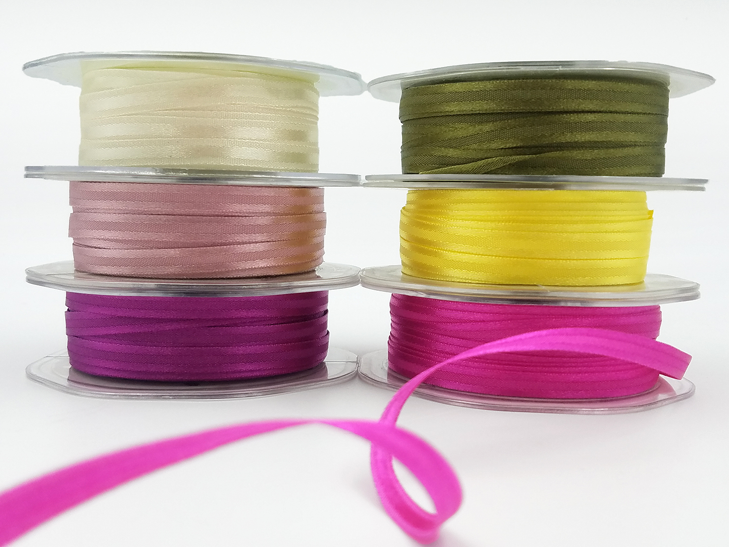 Center Band Satin Ribbon - 1/4" Online Ribbon - May Arts