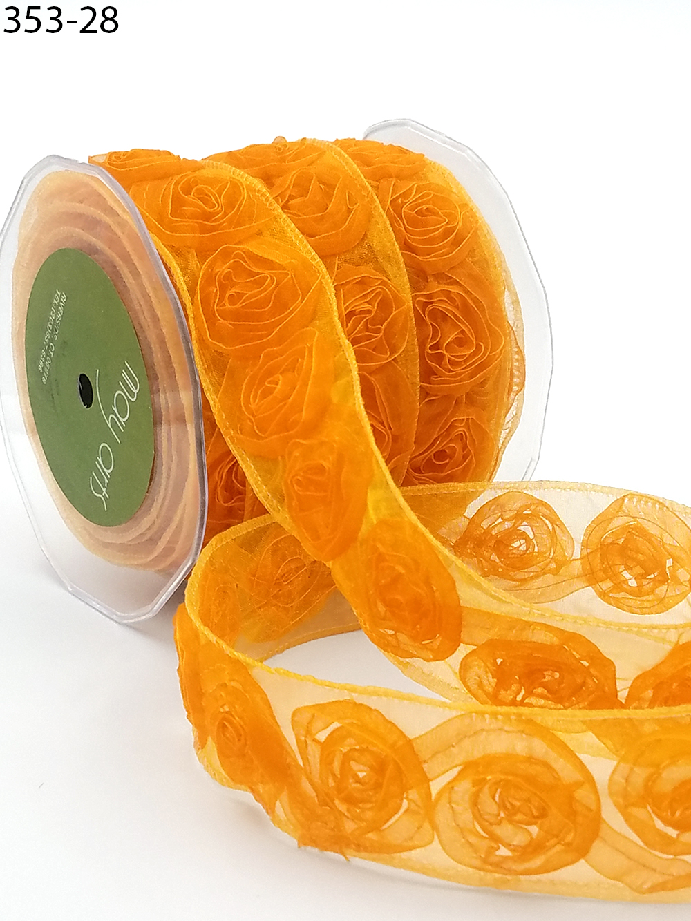 Organza Roses Ribbon - 1.5" Online Ribbon - May Arts Ribbon