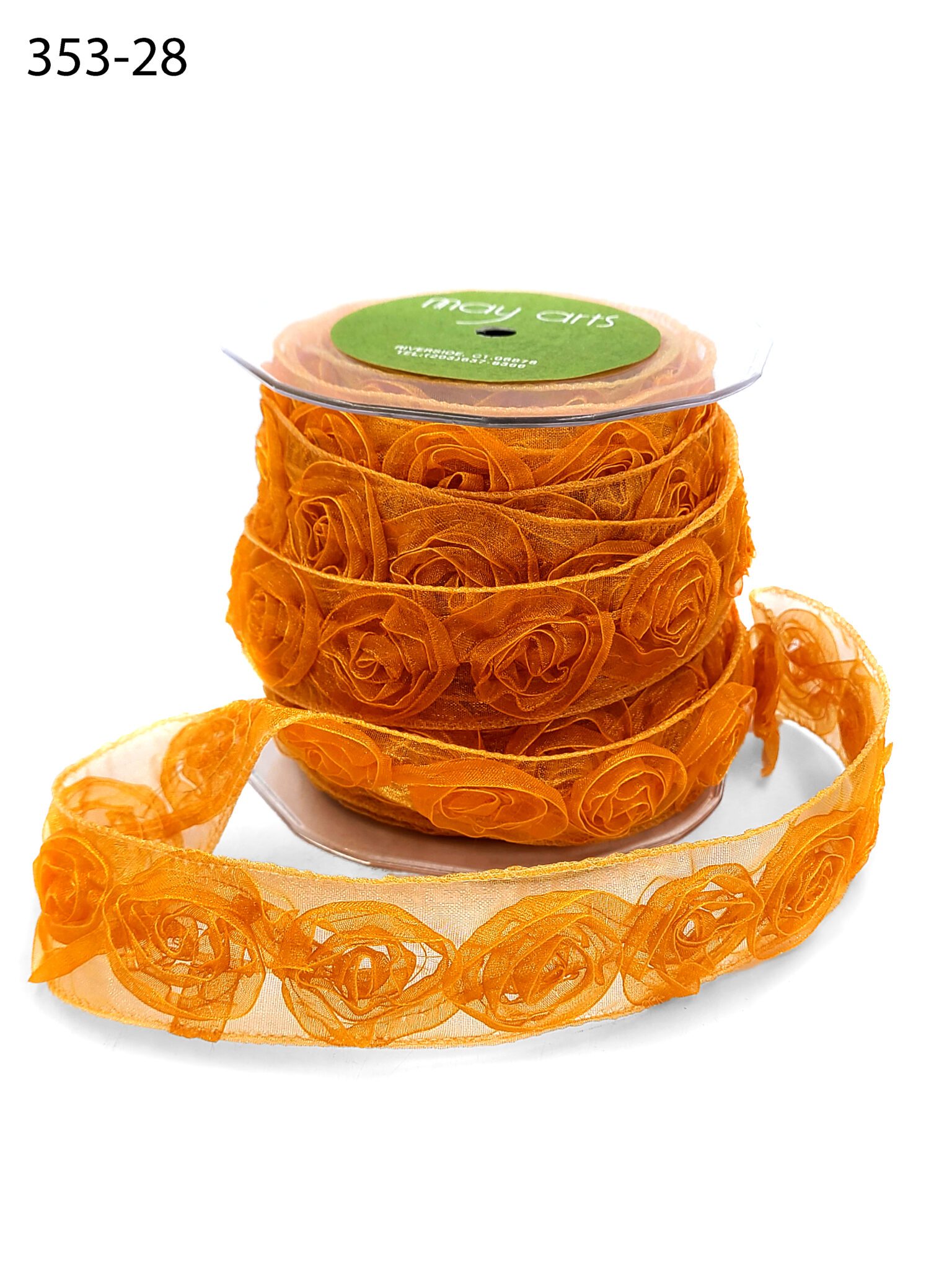 Organza Roses Ribbon - 1.5" Online Ribbon - May Arts Ribbon