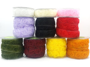 Organza Roses Ribbon - 1.5" Online Ribbon - May Arts Ribbon
