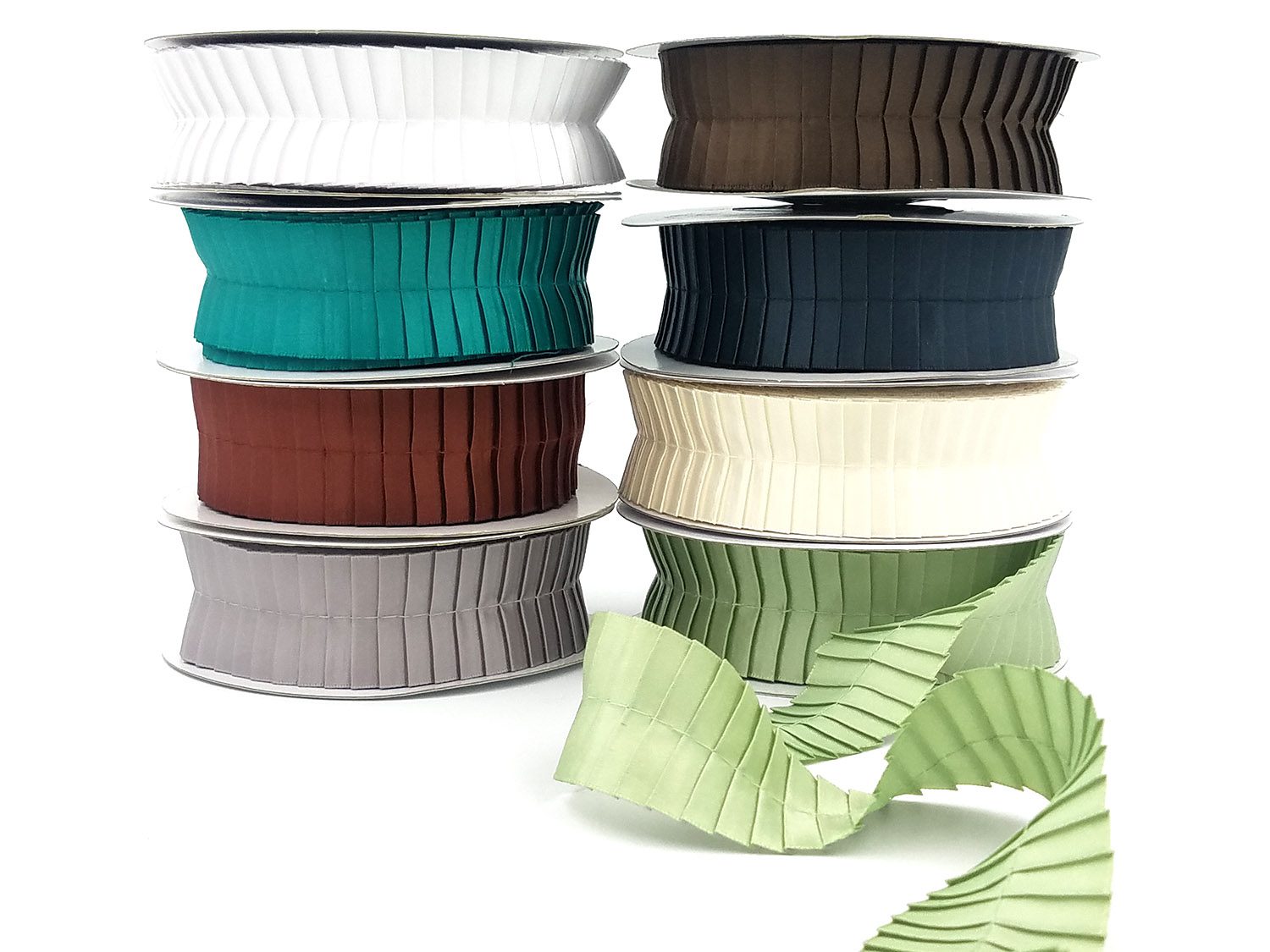 Pleated Satin Ribbon - 1.5" Online Ribbon - May Arts Ribbon