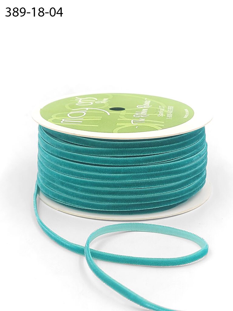 1/8 inch Velvet String Cord Ribbon with Woven Edge