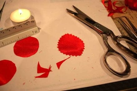 DIY Burnt Ribbon Flowers