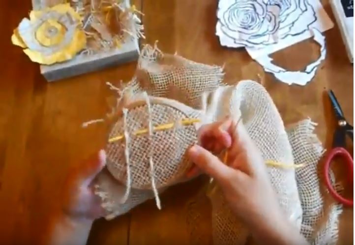 DIY Fly Frame with Burlap String