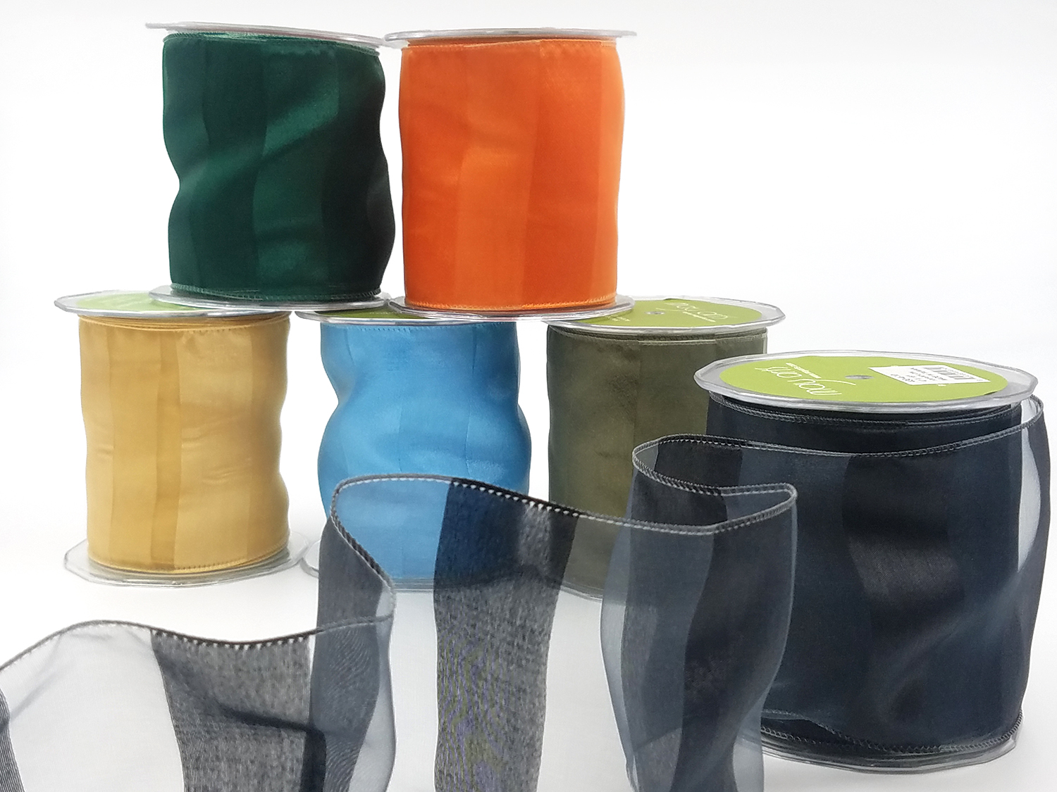 Organza Stripes Wired Ribbon - 4" Wide Online Ribbon - May Arts