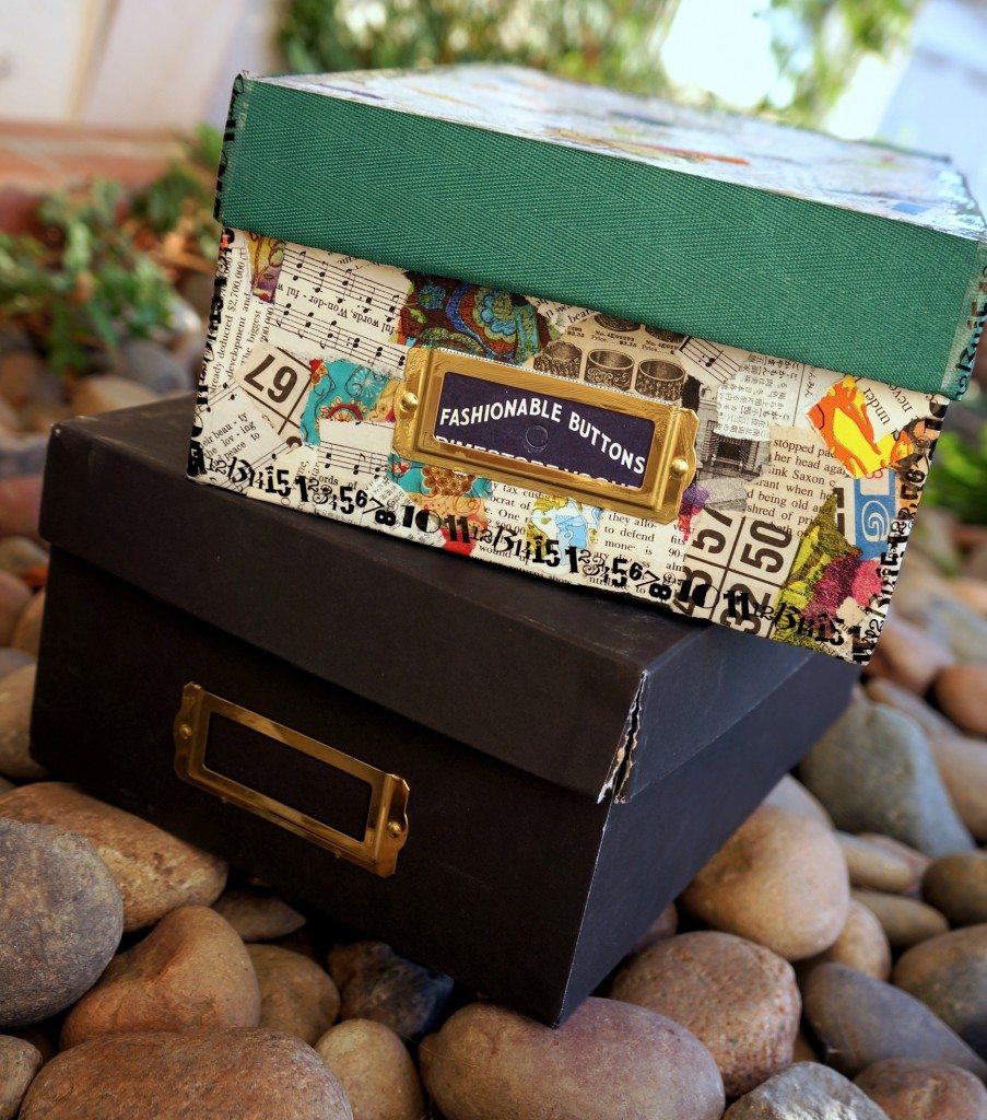 Craft Idea: Paper Collage Box - Online Ribbon - May Arts Ribbon