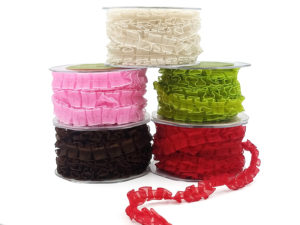 Organza Box Pleat Trim - 5/8" Online Ribbon - May Arts Ribbon