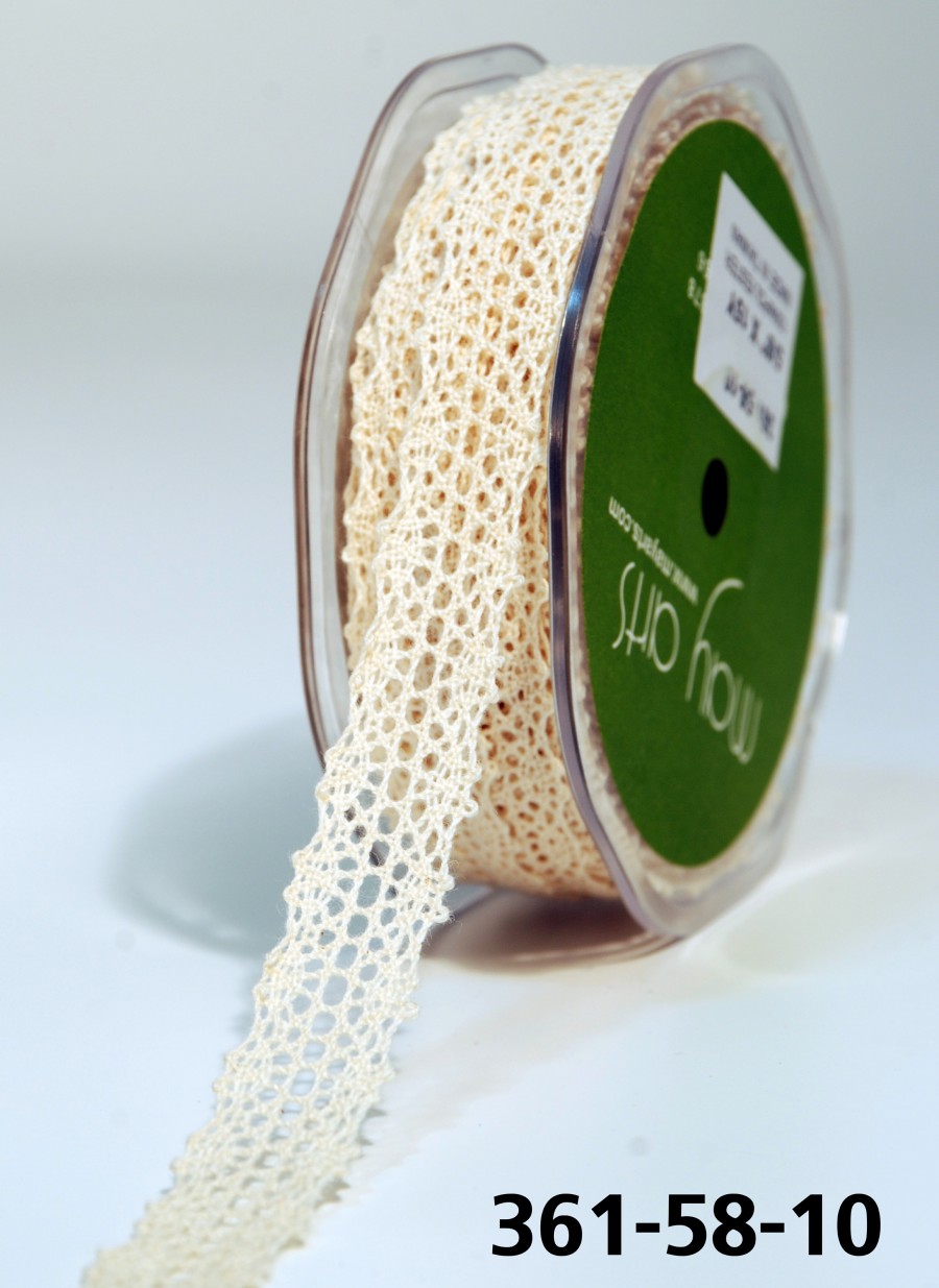 Crochet Lace Ribbon - 5/8" Online Ribbon - May Arts Ribbon