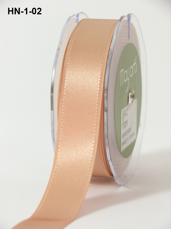 1 Inch Satin Ribbon with Woven Grosgrain Edge - May Arts Ribbon