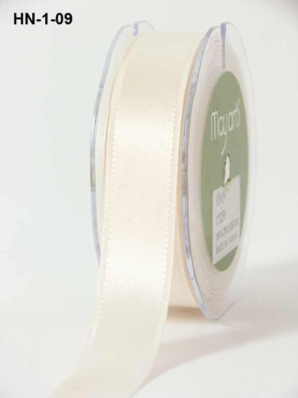 1 Inch Satin Ribbon with Woven Grosgrain Edge - May Arts Ribbon