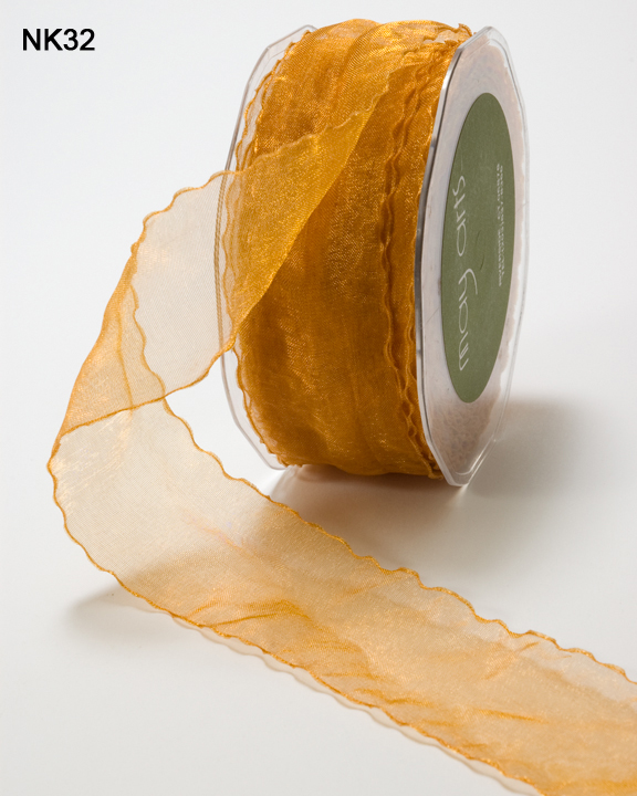 Wrinkled Edge Shimmer Organza Ribbon - 1.5" Online Ribbon - May Arts