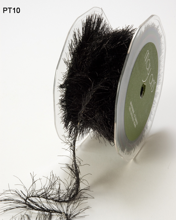 Feather Eyelash Metallic Ribbon - 1" Online Ribbon - May Arts Ribbon