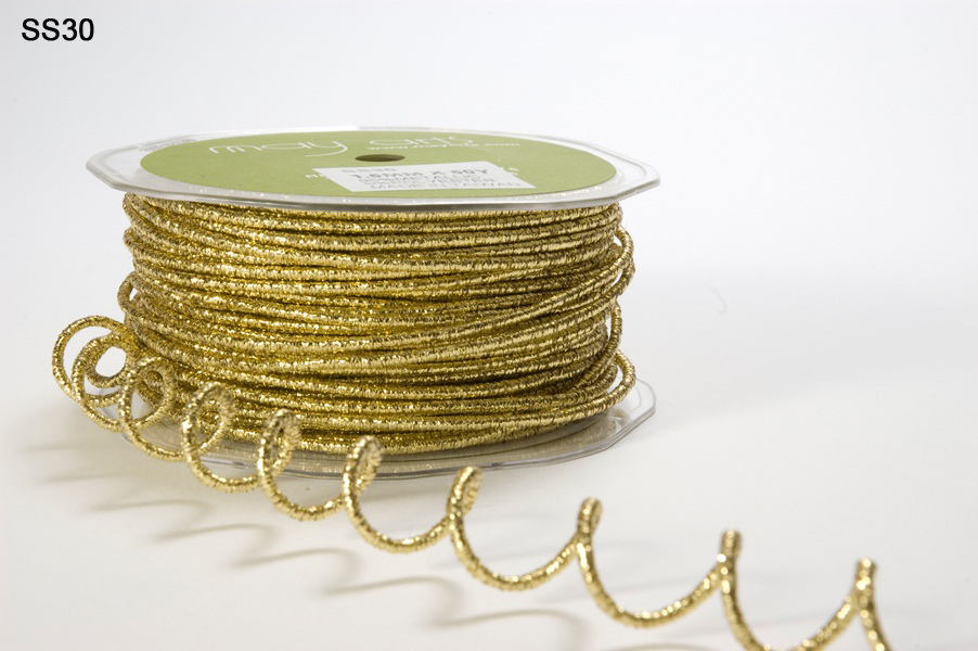 Metallic Glitter Wired String - Online Ribbon - May Arts Ribbon