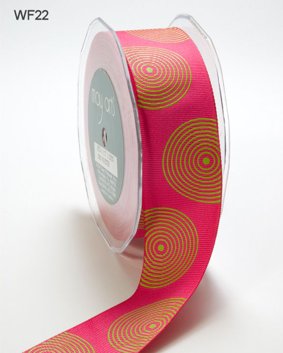 Grosgrain Target Circle Printed Ribbon - 1.5" Online Ribbon - May Arts