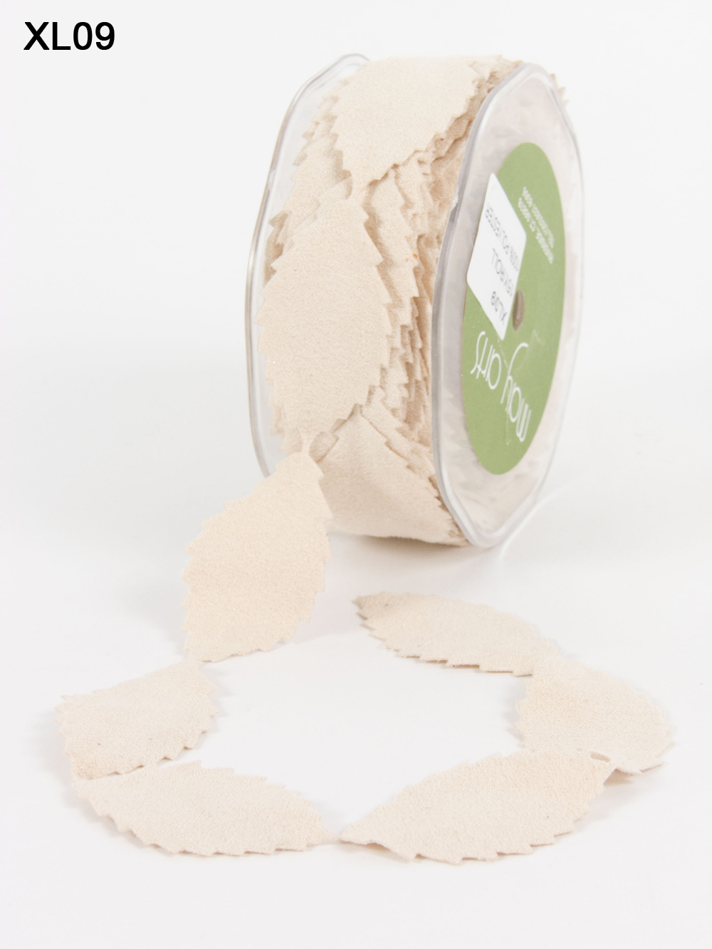 Faux Suede Leaves Ribbon - 1" Online Ribbon - May Arts Ribbon