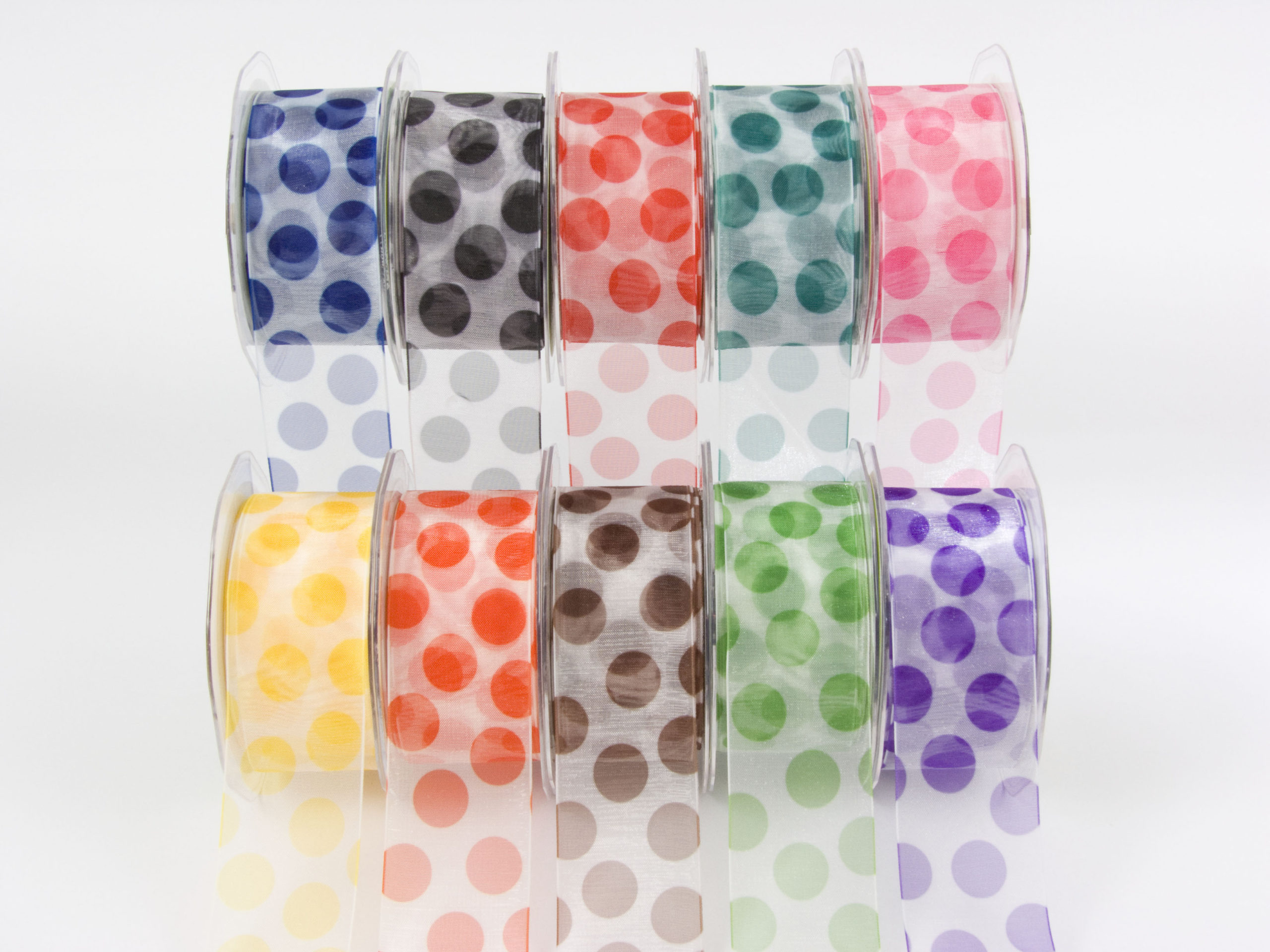 Jumbo Dot Organza Ribbon - 1.5" Online Ribbon - May Arts Ribbon