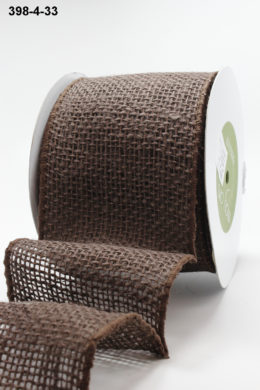 Classic Burlap Wired Ribbon - 4" Online Ribbon - May Arts Ribbon