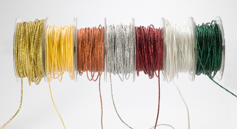 Metallic Glitter Wired String - Online Ribbon - May Arts Ribbon