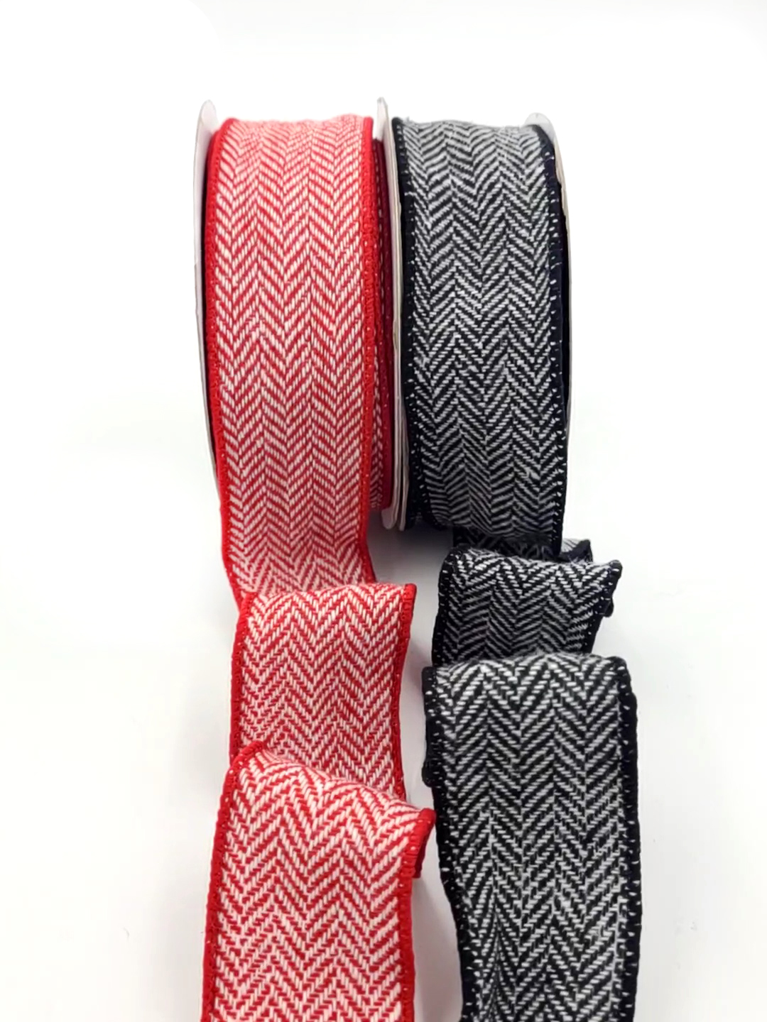 Wool Herringbone Wired Ribbon - 1.5" Online Ribbon - May Arts