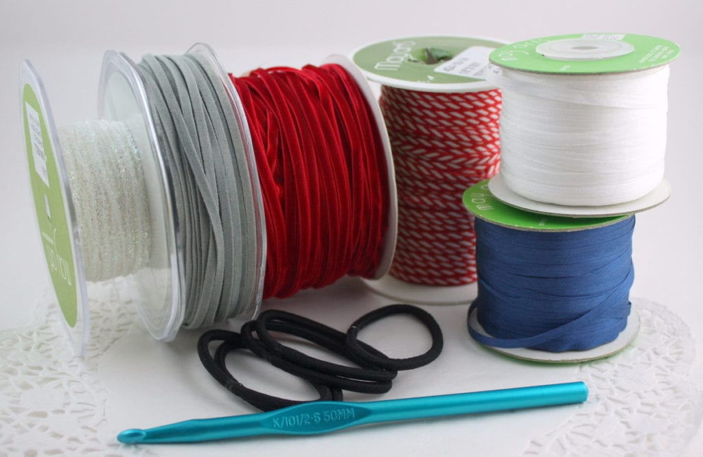 DIY Crochet Ribbon Elastic Hair Ties