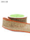 2 Inch 100% Jute Burlap Ribbon with Color Wired Edge