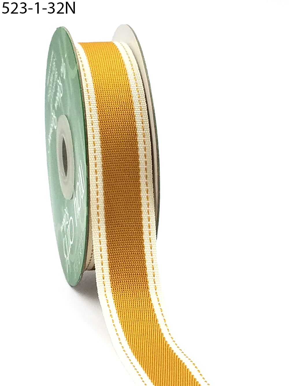 Color Band Ivory Edge Woven Ribbon - 1" Online Ribbon - May Arts