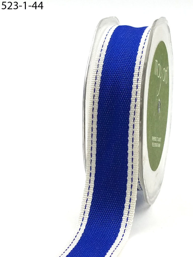 Color Band Ivory Edge Woven Ribbon - 1" Online Ribbon - May Arts