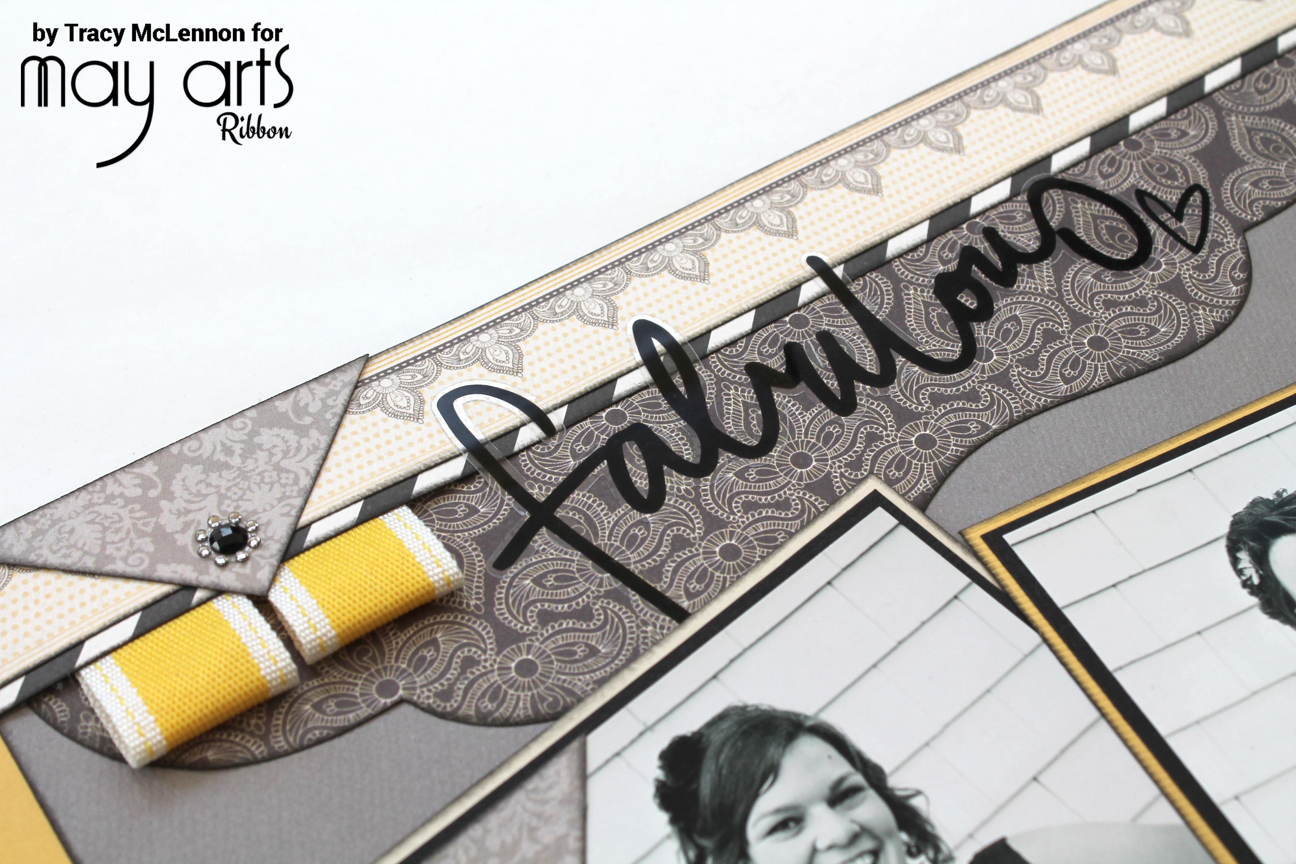Adding Loops Of Ribbon To A Scrapbook Layout May Arts Ribbon Company