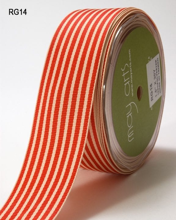 Classic Striped Grosgrain Ribbon - 1.5" Online Ribbon - May Arts Ribbon