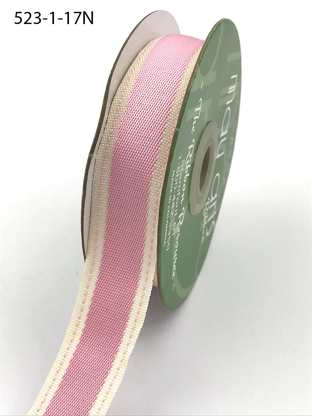 1 Inch Solid Color Band Ribbon with Natural Woven Stitched Edge - May ...