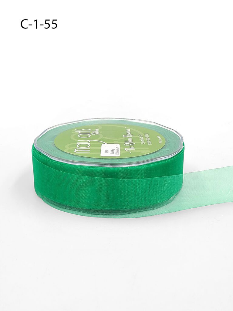 1 Inch Soft Shimmer Sheer Ribbon with Cut Edge