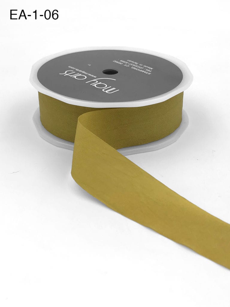 1 Inch Wrinkled Faux Silk Ribbon with Cut Edge