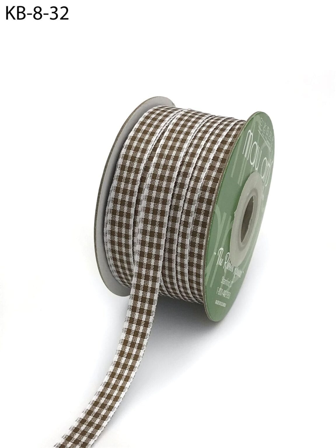 3/8 Inch Checkered Ribbon with Woven Edge