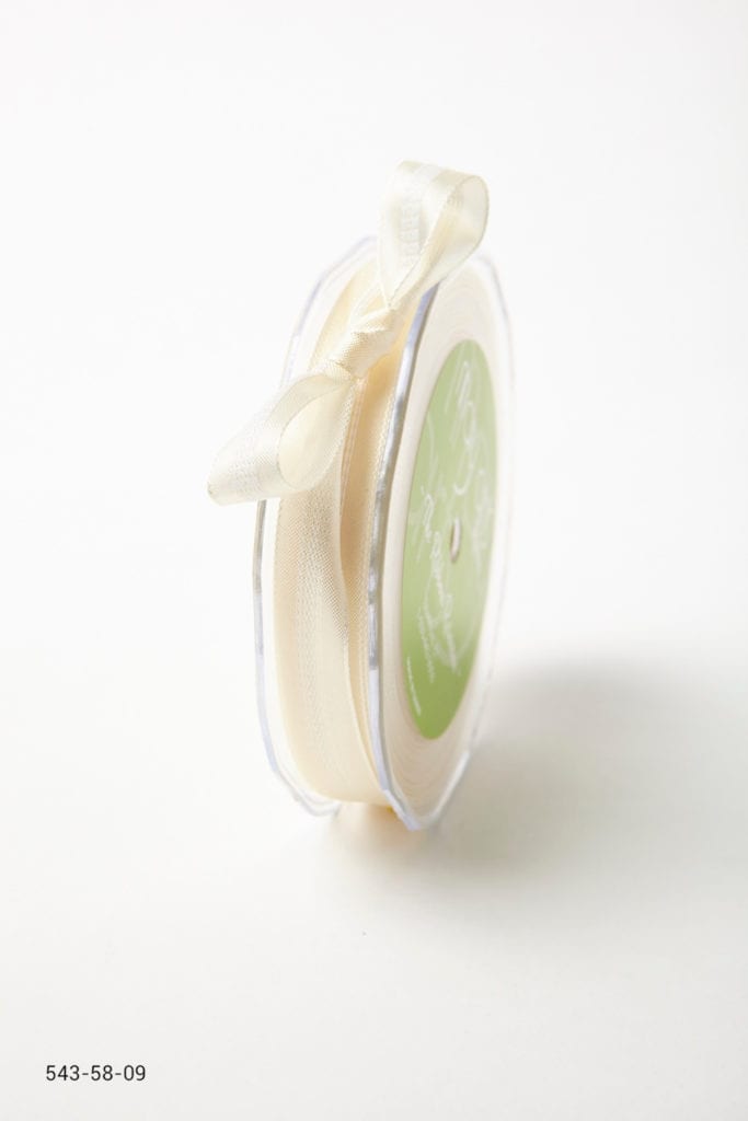 White Stitched Center - 5/8" Wide Online Ribbon - May Arts Ribbon