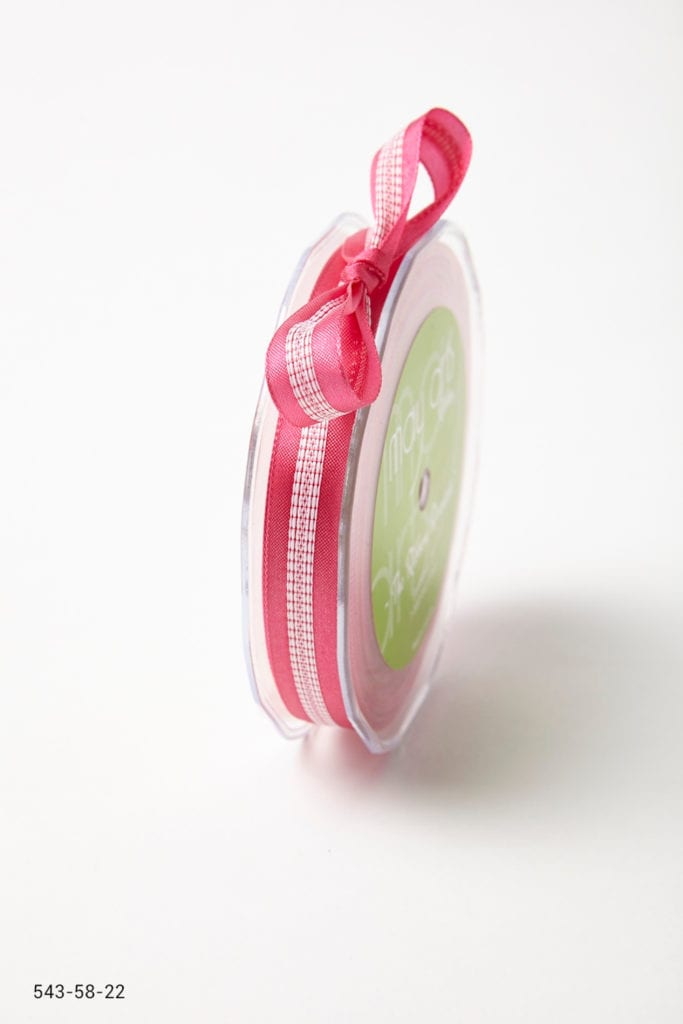 5/8 Inch Fancy Stitched Center Ribbon with Woven Edge