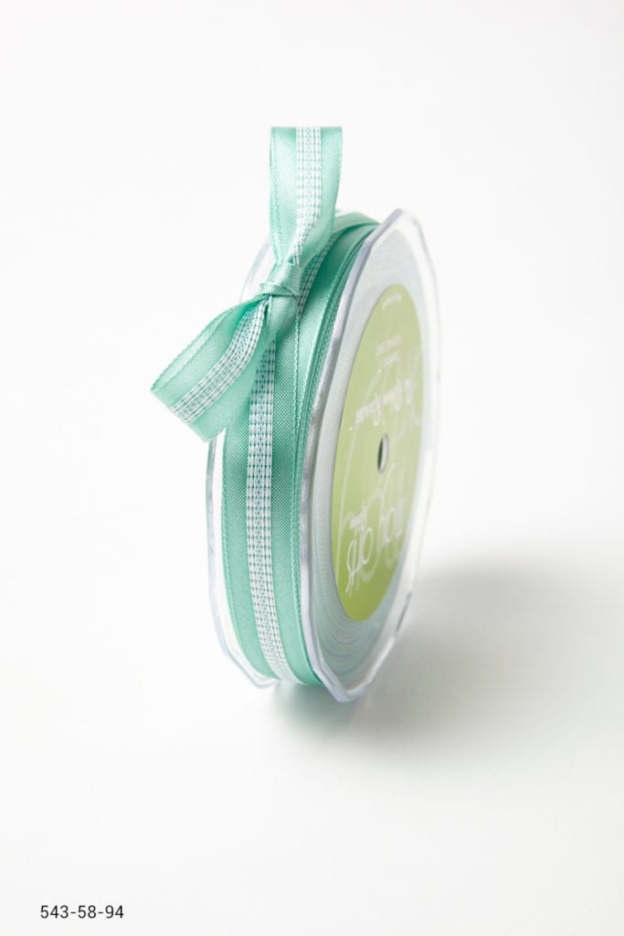 5/8 Inch Fancy Stitched Center Ribbon with Woven Edge