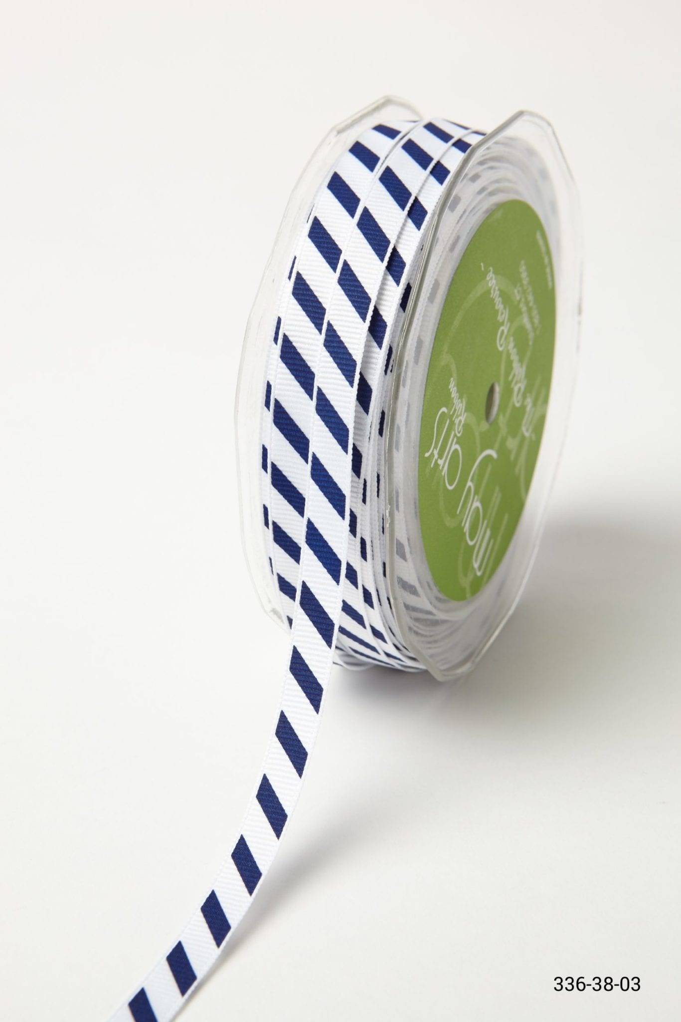 Diagonal Stripe Printed Grosgrain Ribbon - 3/8" Online Ribbon