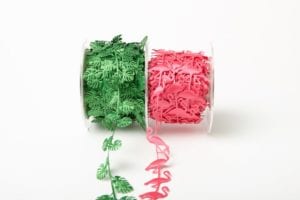 Tropical Banana Leaf Linen Ribbon - 2.5" Wholesale Ribbon - May Arts Ribbon