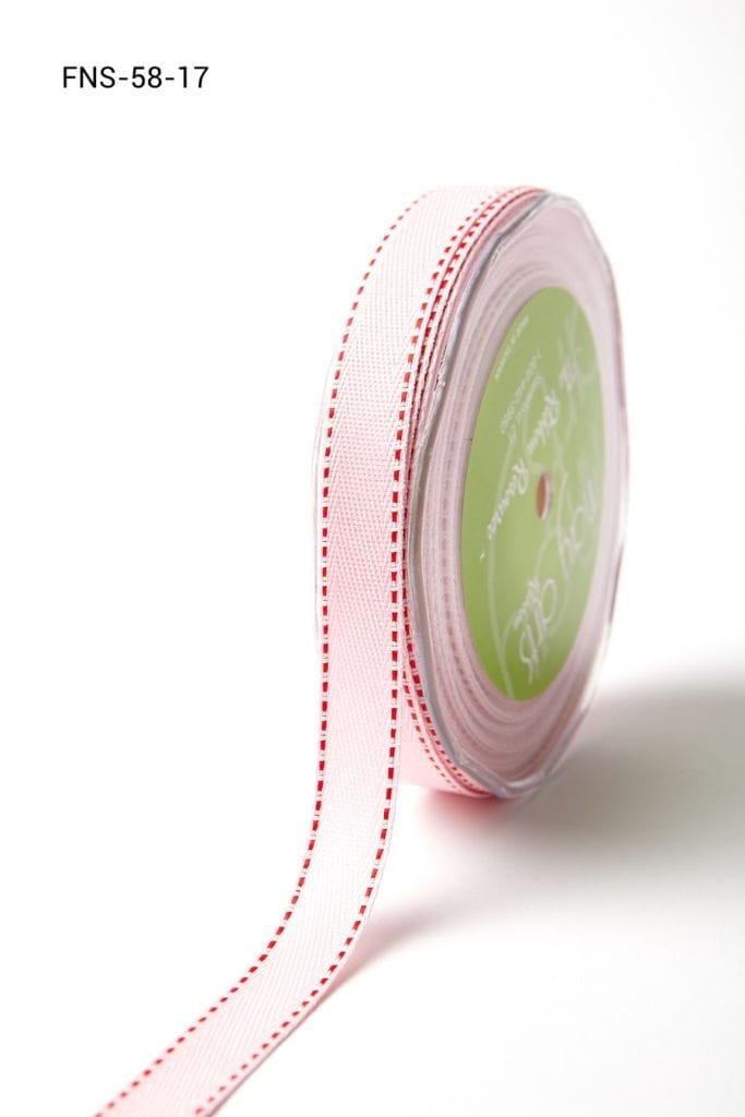 Red Stitched Edge Twill Ribbon - 5/8" Online Ribbon - May Arts Ribbon