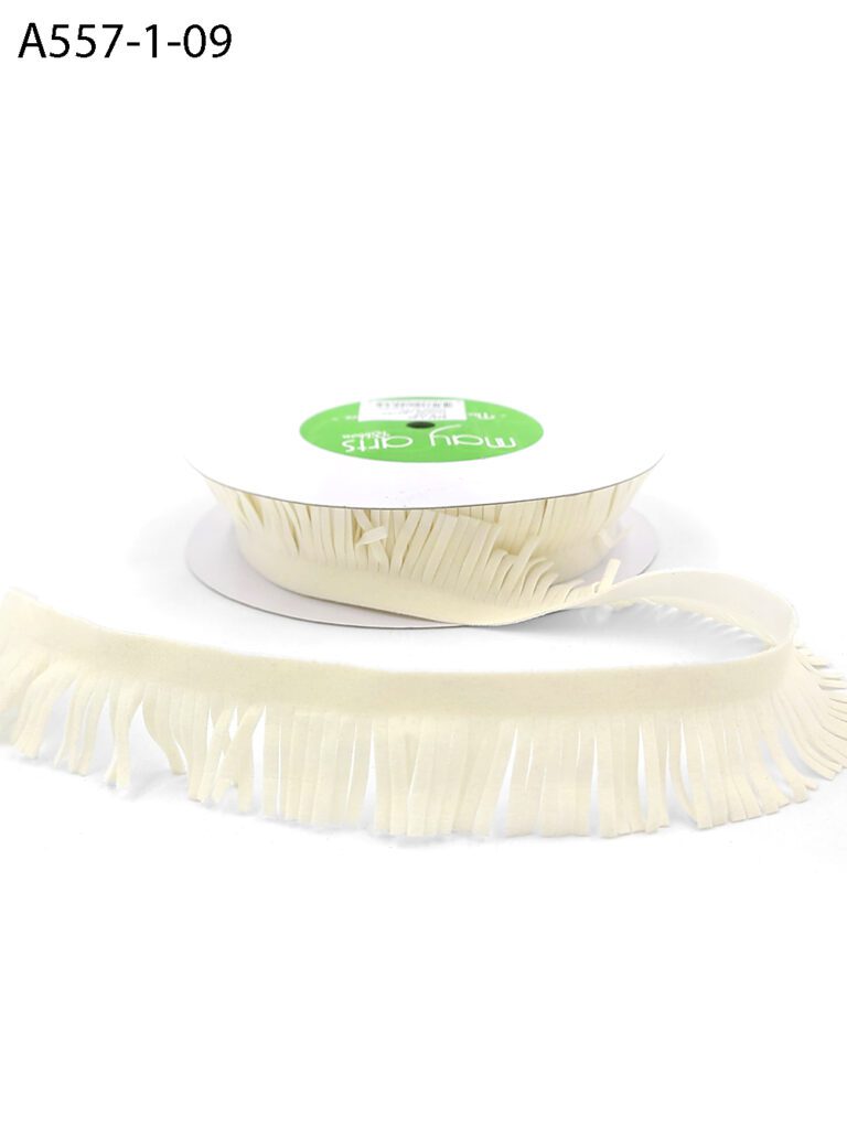 Adhesive Suede Fringe Ribbon with Cut Edge - May Arts Ribbon