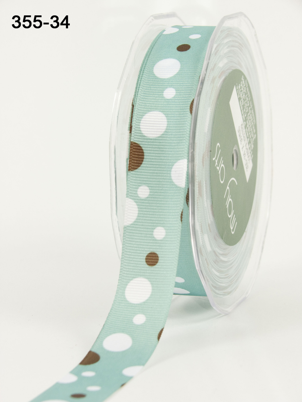 Bubble Dot Printed Grosgrain Ribbon - 7/8" Online Ribbon - May Arts
