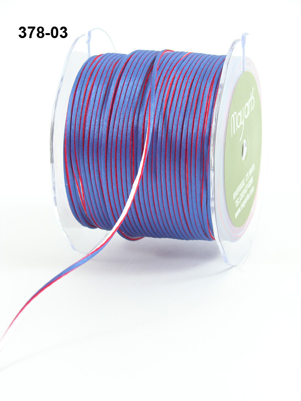 Striped Satin String - Rattail Cord - May Arts Ribbon
