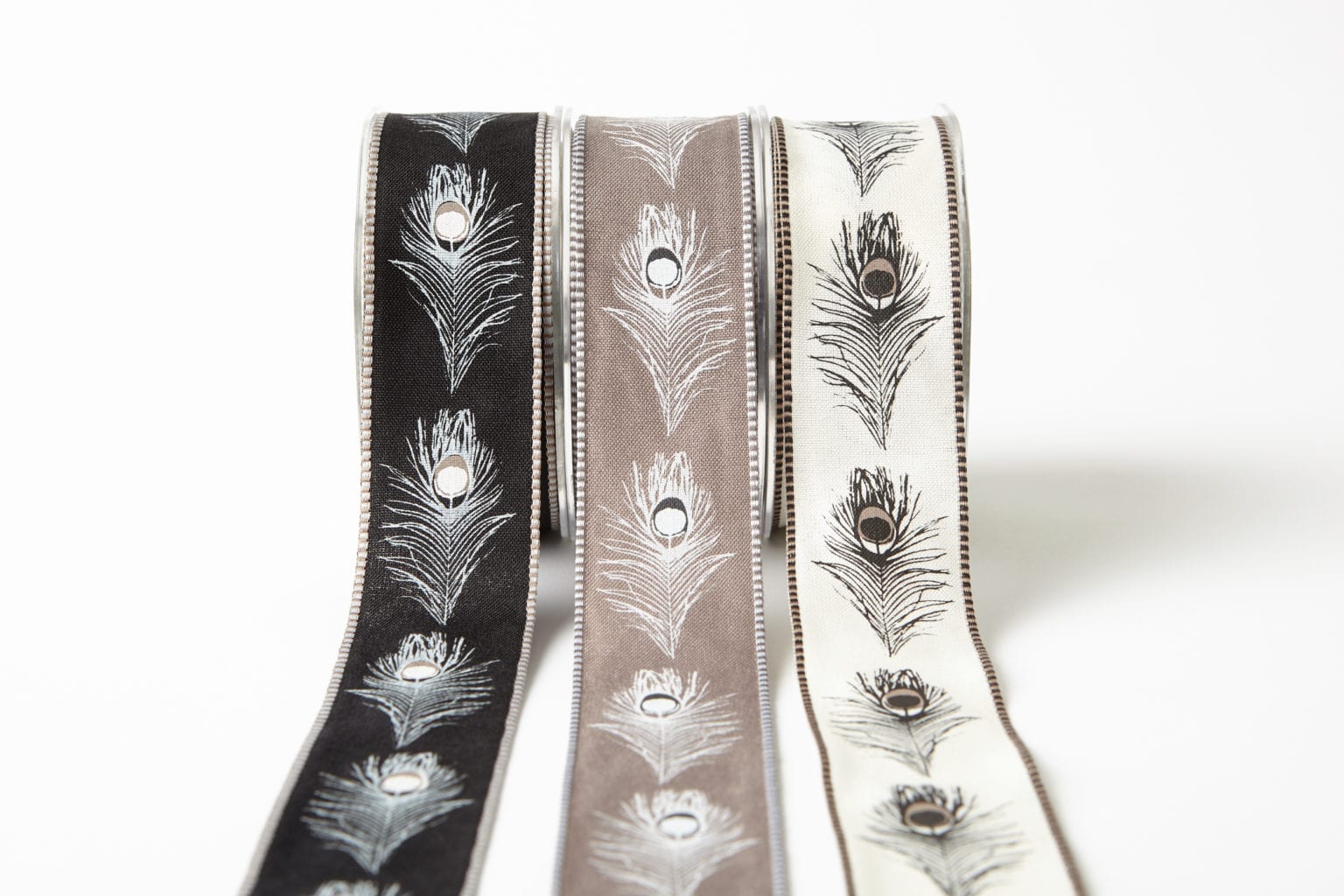 Linen Peacock Ribbon - 1.5" Wide Online Ribbon - May Arts