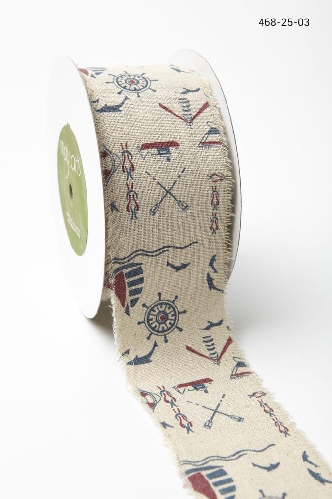 Vintage Print Cotton Blend Ribbon - 2.5" Online Ribbon - May Arts