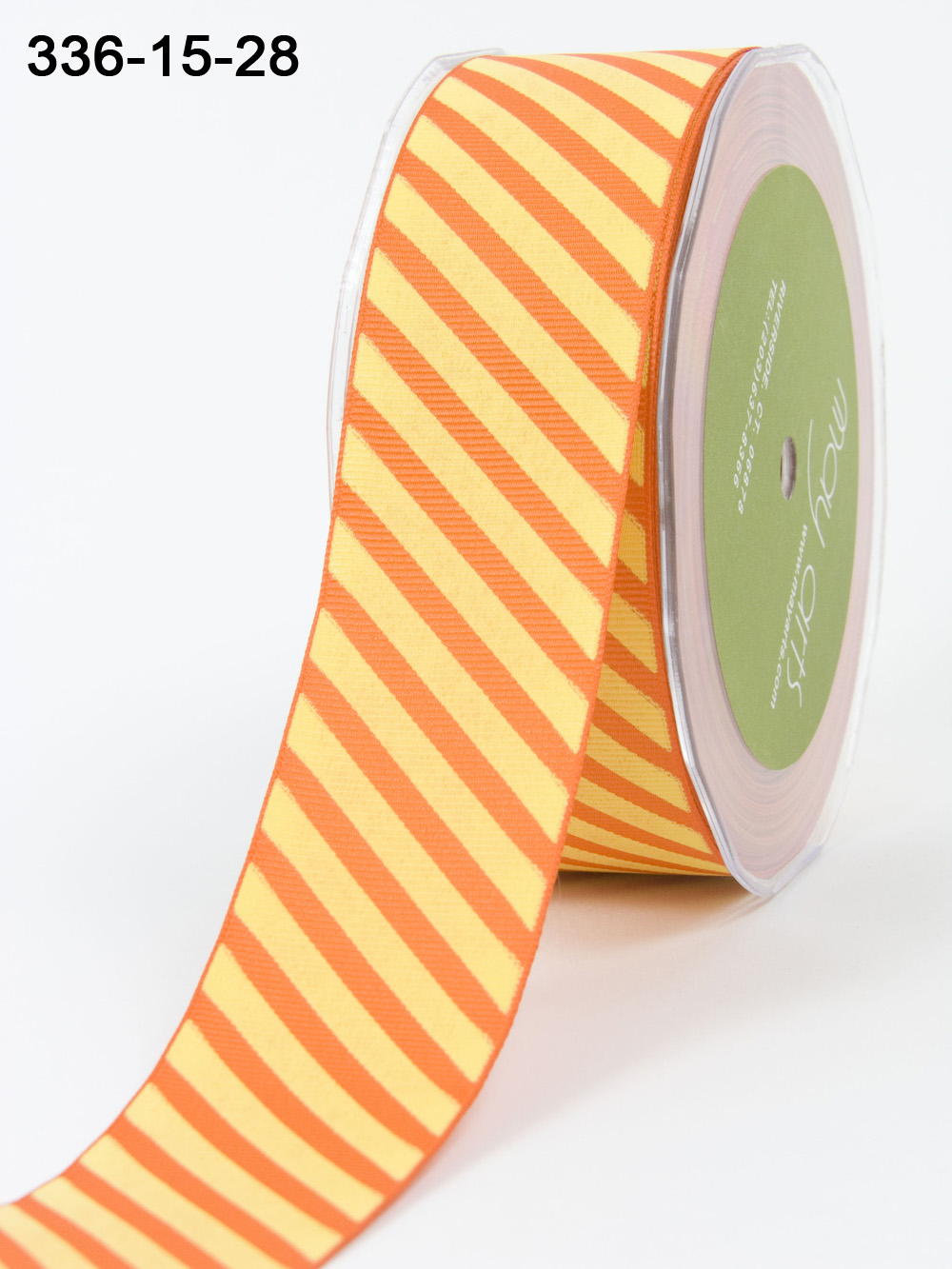 Diagonal Stripe Printed Grosgrain Ribbon - 1.5" Online Ribbon