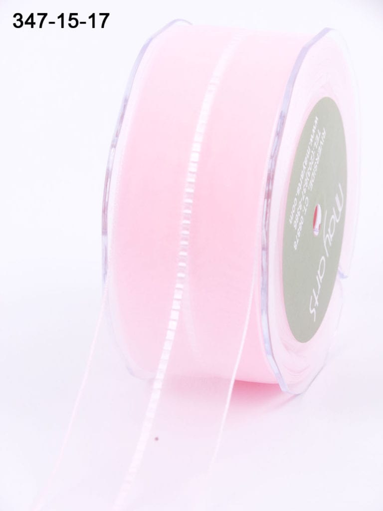 Center Satin Stitch Organza Ribbon - 1.5" Online Ribbon - May Arts