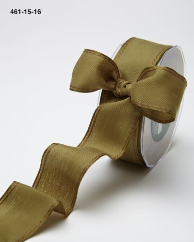 Stitched Edge Woven Wired Ribbon - 1.5" Online Ribbon - May Arts